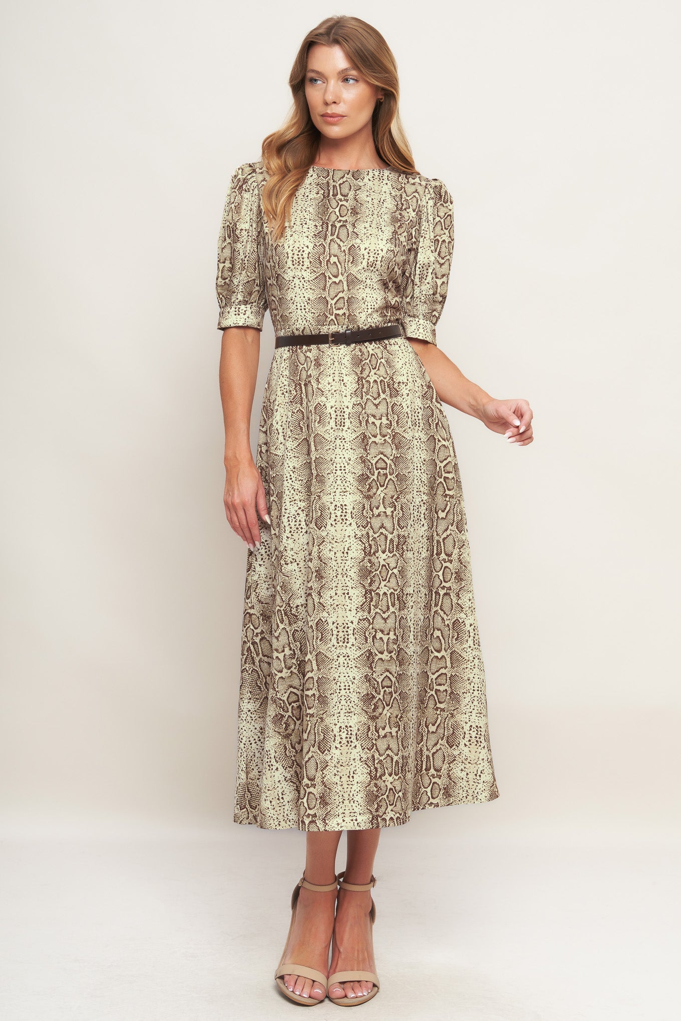 PRIMAL GRACE WOVEN MIDI DRESS – The Tania Collection